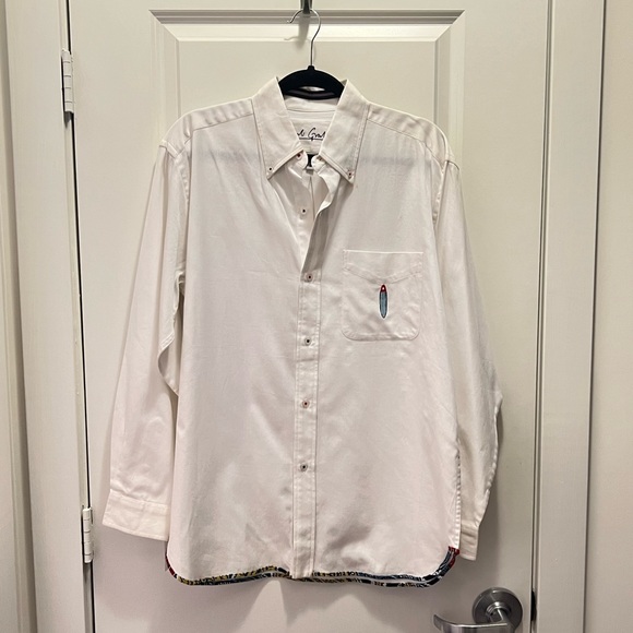 Robert Graham | Shirts | Robert Graham Medium White Button Down W Surf Board | Poshmark